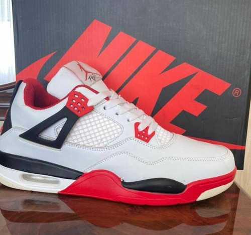 Nike air jordan 4 fire red белые