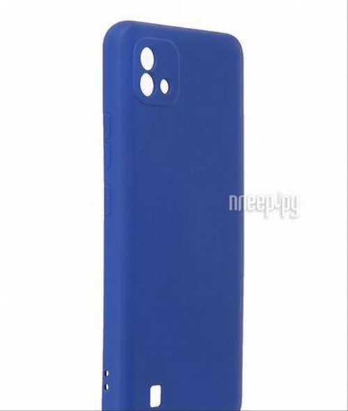 Чехол DF для Realme C20 с микрофиброй Silicone