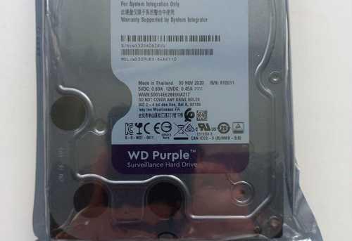 Жесткий диск SATA-3 3Tb WD Purple IntelliPower WD3
