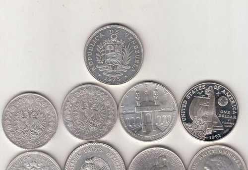 Монеты крупное серебро иностранщина