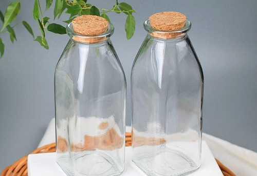 Баночки - бутылочки с пробкой декоративные, стекля