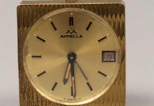 Настольные часы-будильник Appella, Швейцария 1950е