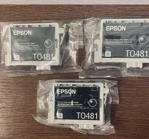 Картридж epson TO481 черный