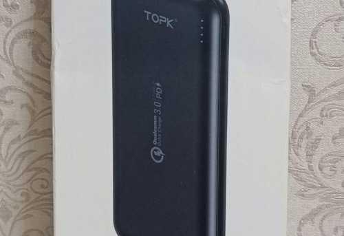 Внешний аккумулятор topk 10000мАч Новый