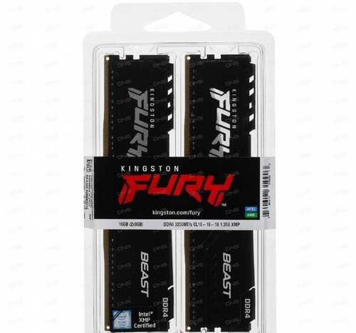 Kingston Fury Beast Black DDR4 16gb (2x8) 3200mhz