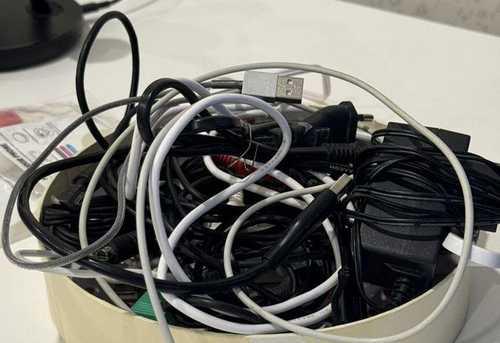 Куча разных кабелей зарядки переходники