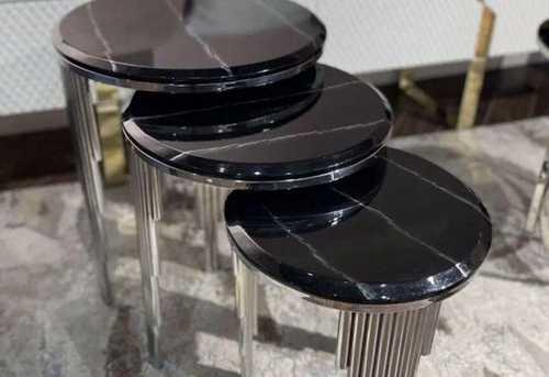 Набор столиков 3 шт металл черный за все