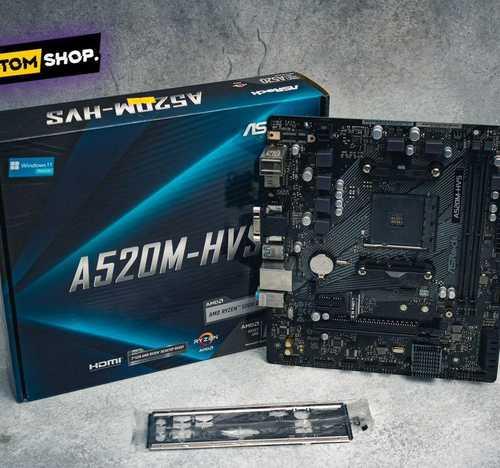 Материнская плата ASRock A520M-HVS Socket AM4