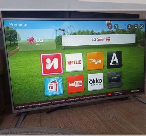 Телевизор LG 42 дюйма 108 см SMART TV Wi-Fi FHD