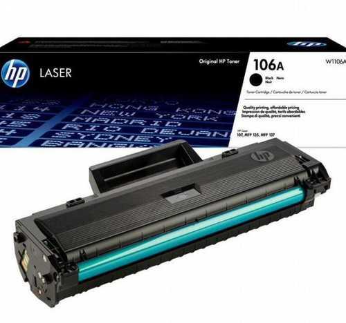 Черный, vt-38237, Картридж 106А HP Laser 107a/r/135a/HP Laser 107a/137fnw, 1К W1106A