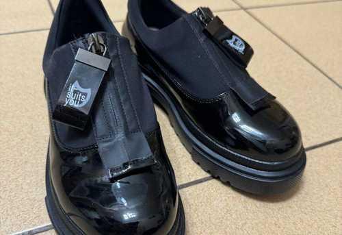 Черные туфли-полуботинки 34 р котофей