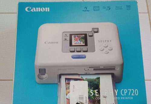 Принтер фотопринтер canon selphy cp720 компактный