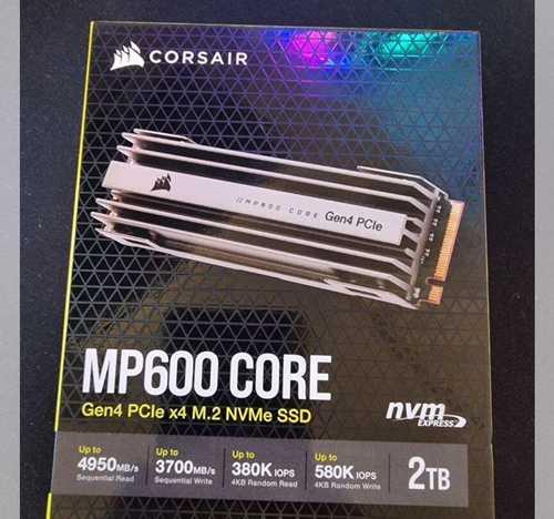 M2 Nvme SSD диск Corsair gen4 2тб новый
