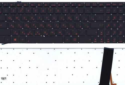 Клавиатура для Asus N56 N56V черная с красной подс