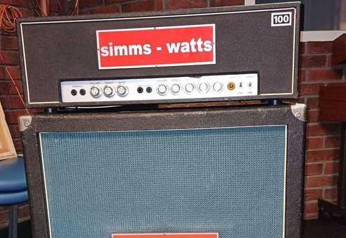 Simms Watts 70е, ламповый amp+cab. Marshall Hiwatt