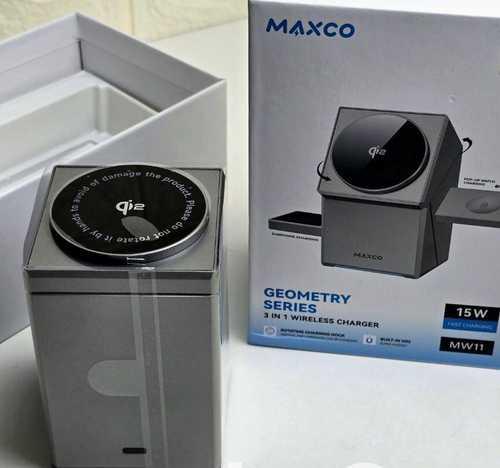 Беспроводное зарядное устройство 3в1 Maxco MagSafe