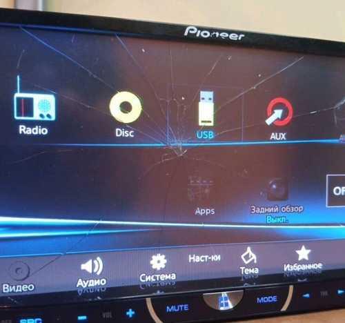 Автомагнитола Pioneer AVH-X4500DVD на запчасти