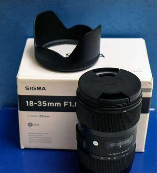 Объектив Sigma 18-35mm f1.8 Art Canon