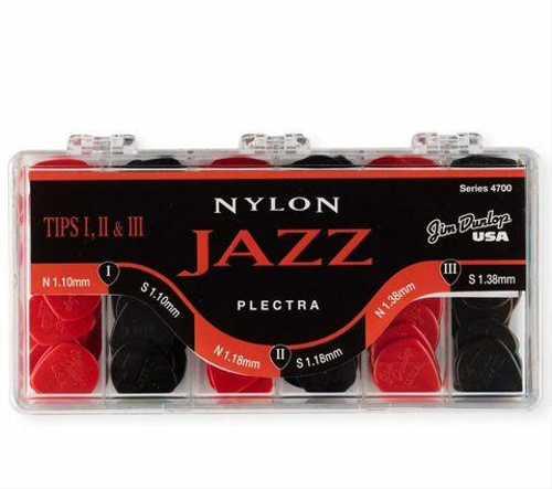 Медиаторы Dunlop 4700 Nylon Jazz Display