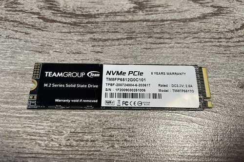 512 гб SSD M.2 накопитель Team Group MP33