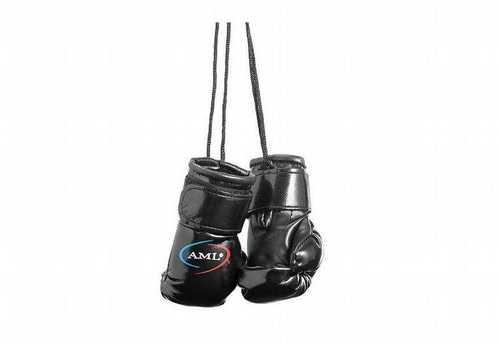 Сувенирные боксерские перчатки AML черные