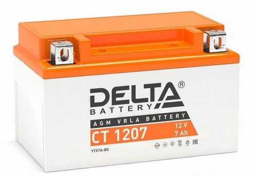 Мото аккумулятор Delta CT 1207 прям. пол. 7 Ач