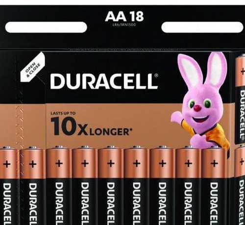 Батарея Duracell LR6(AA) в наборе 18 шт
