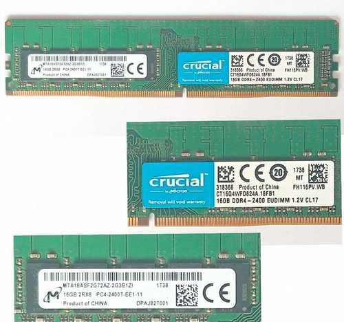 Оперативная память Crucial DDR4 16Gb