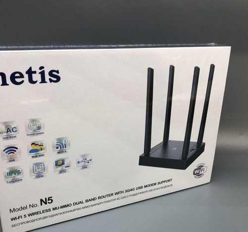 Сетевое оборудование Wi-Fi Роутер Netis N5 AC1200