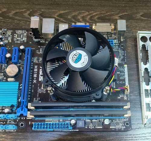 Материнская плата Asus H61M-K   Xeon 1240v2   16gb