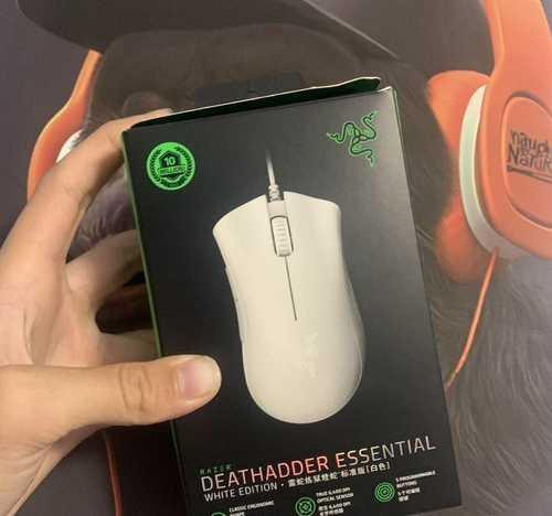 Игровая мышь razer deathadder essential(белая)