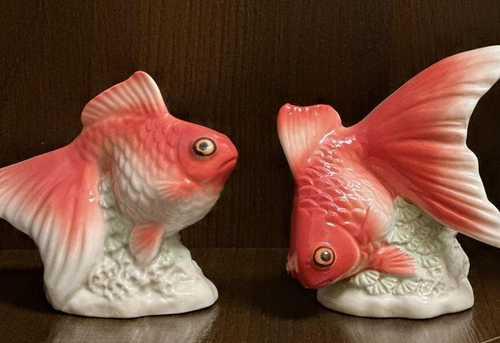 Фарфоровые статуэтки Золотые рыбки
