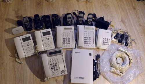Телефоны проводные + радио dect + атс комплект