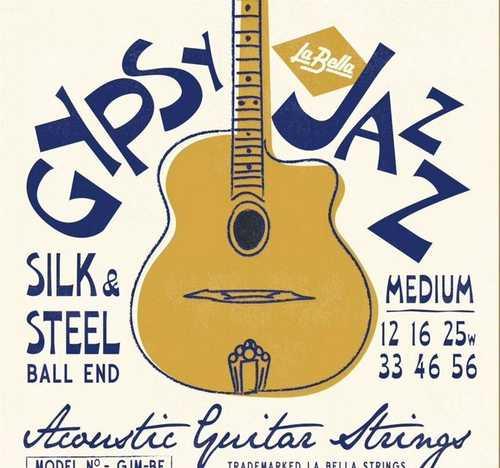 La Bella GJM-BE Gypsy Jazz Silk&Steel Комплект стр