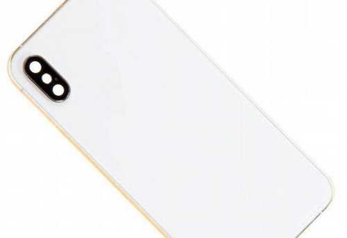 Задняя крышка для iPhone Xs Белый (стекло, широкий