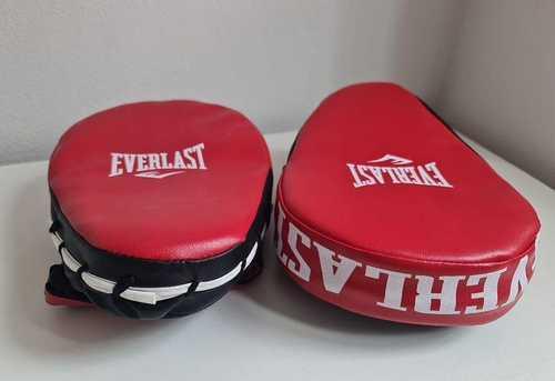 Лапы для единоборств боксерская Everlast красные