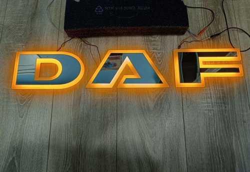 Буквы с подсветкой DAF на грузовик
