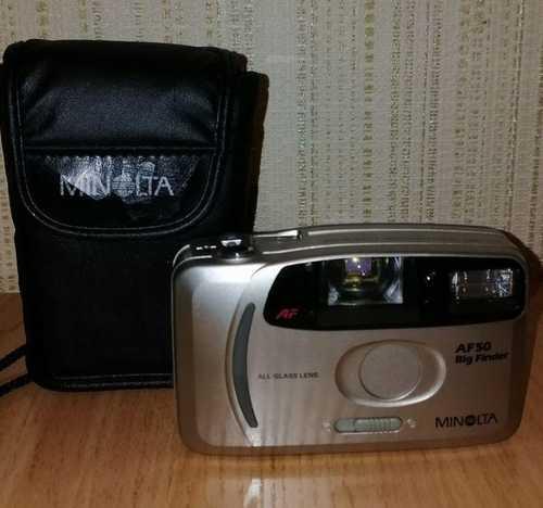 Пленочный фотоаппарат minolta af 50 big finger