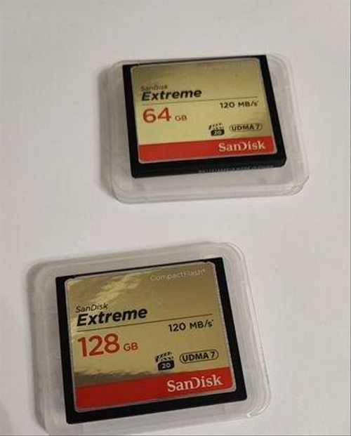 Карта памяти CF SanDisk 64Gb 128Gb Extreme 120mb/s