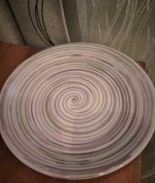 Тарелка обеденная, керамика, 22 см, круглая
