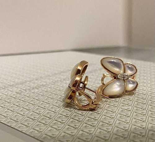 Серьги van cleef Two Butterfly