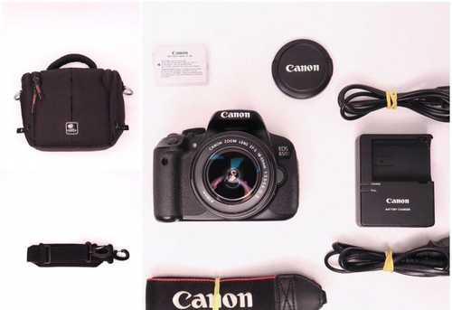 Фотоаппарат Canon 650d (пробег 9800) kit + сумка