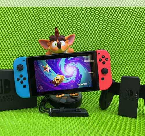 Nintendo switch Прошитая Чип + 128gb