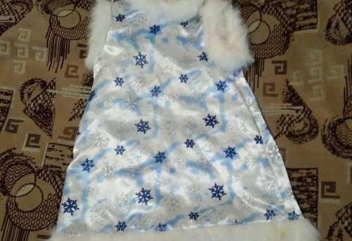 Платье снегурочки новогоднее
