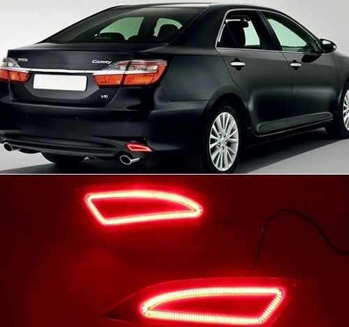 LED туманки, катафоты Camry 55 красные