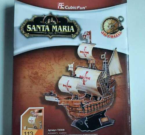 Конструктор 3D puzzle Корабль Санта Мария