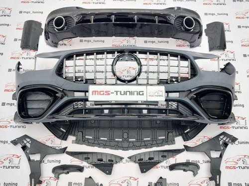 Передний бампер 45 AMG+диффузор 35 AMG CLA 118