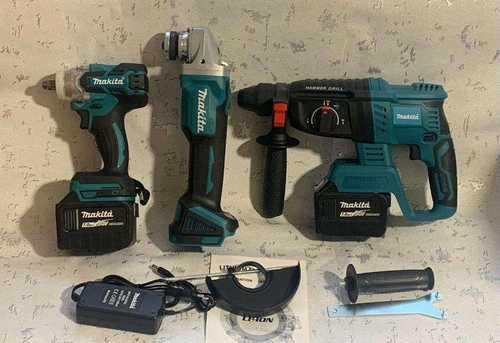 Гайковерт + перфоратор + болгарка makita