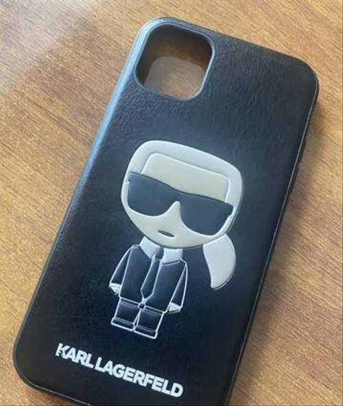Чехол на iPhone 11 кожаный Karl Lagerfeld