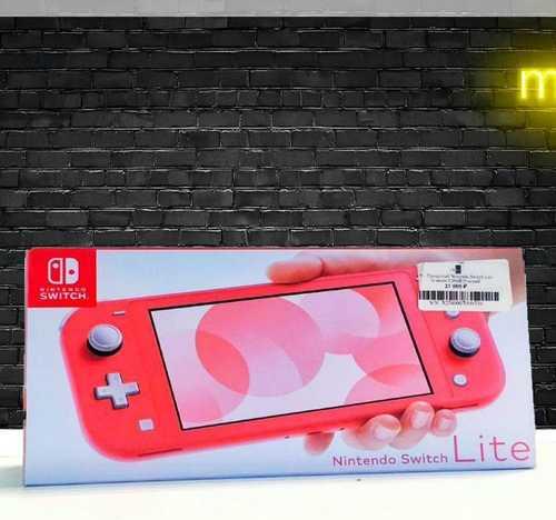 Новый Nintendo Switch Lite розовый +флешка 128gb